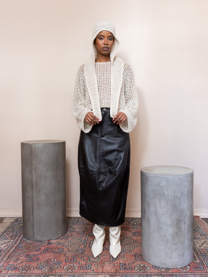 Tianne Knit Pearls Hood – PILOT / POWELL